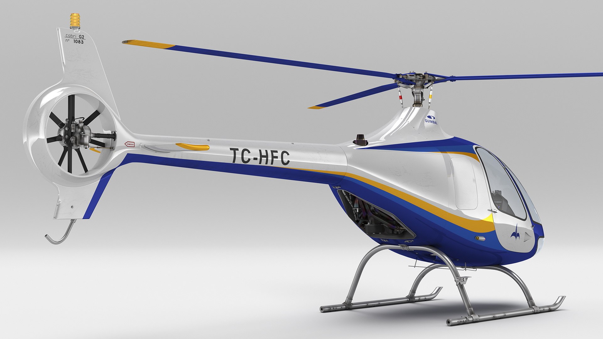3d training helicopter guimbal cabri model