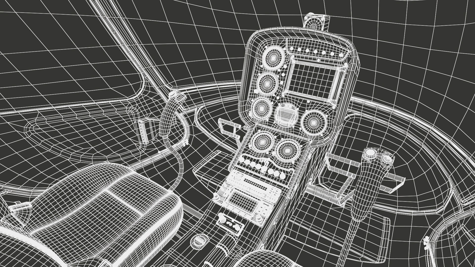 3d Training Helicopter Guimbal Cabri Model
