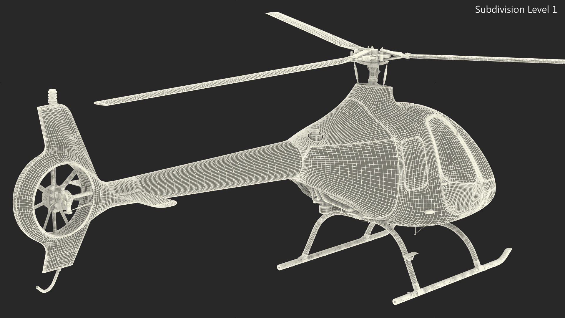 3d Training Helicopter Guimbal Cabri Model