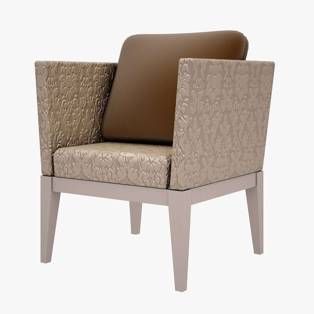 3d model chair zebrano