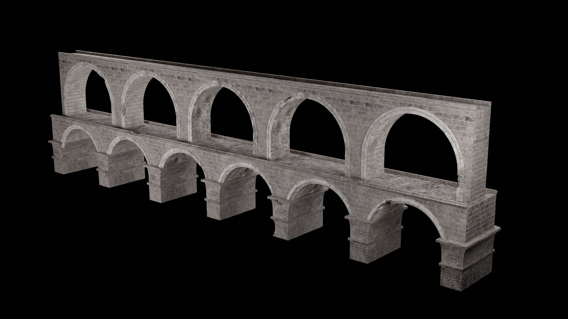 ROMAN BRIDGE GREEK ANCIENT ROAD RAIL OLD STONE COLLECTION 3D ...