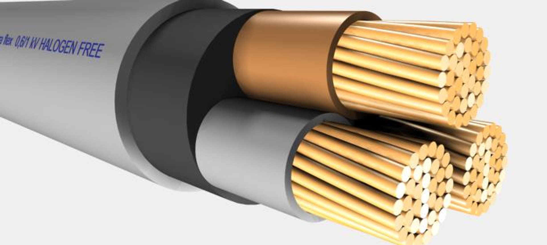 Ymz1k Halogen Cable 3x70 3d Model