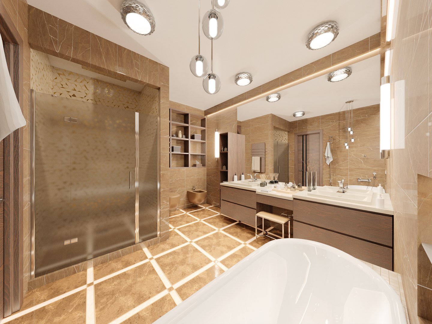 Modern Bathroom Model - TurboSquid 1746987