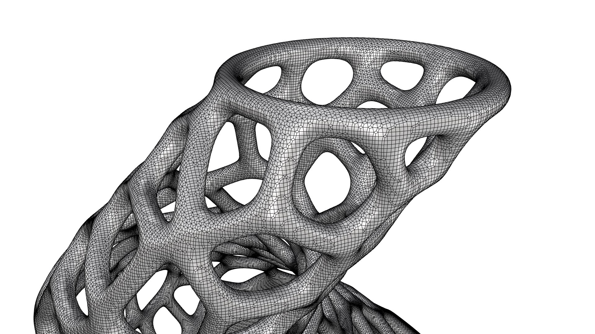 3D model Voronoi Swirl Skeleton Vase - TurboSquid 2152489