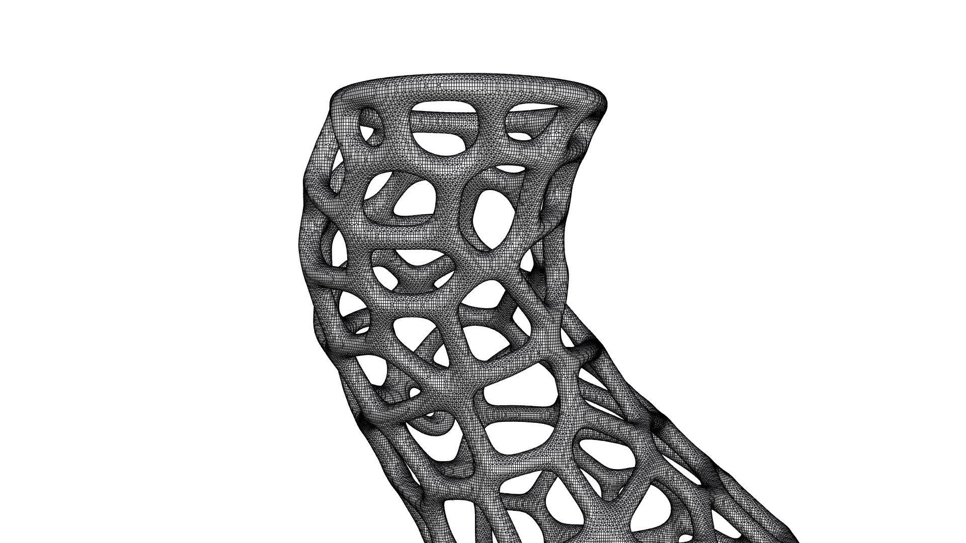 3D model Voronoi Swirl Skeleton Vase - TurboSquid 2152489