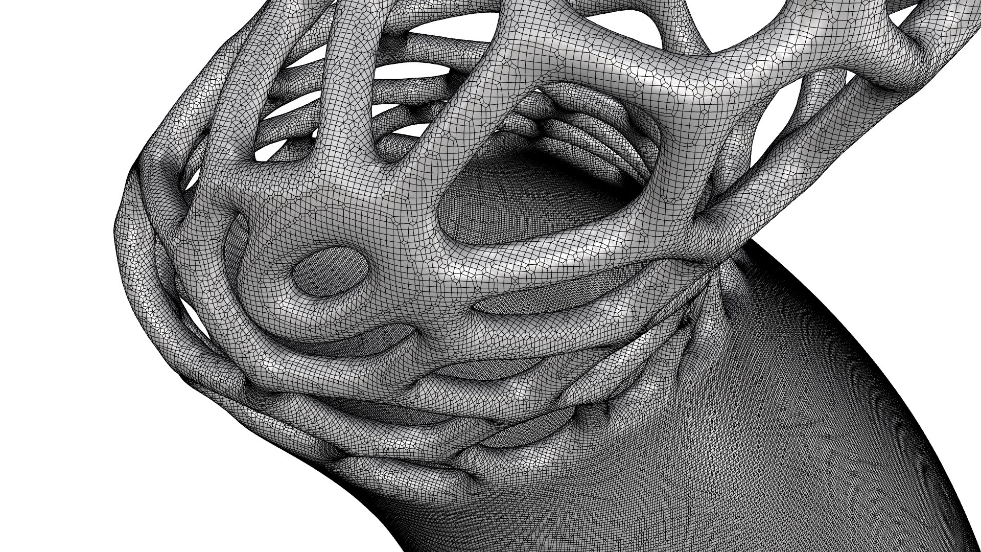 3D model Voronoi Swirl Skeleton Vase - TurboSquid 2152489