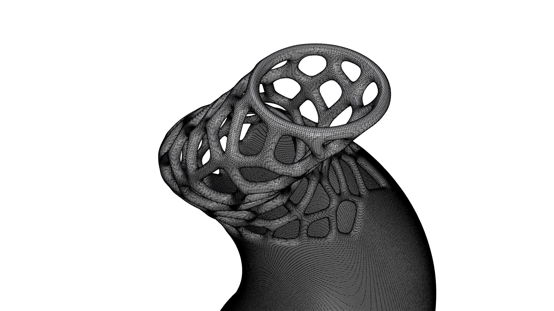 3D model Voronoi Swirl Skeleton Vase - TurboSquid 2152489