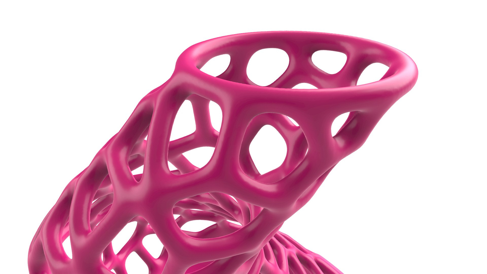 3D model Voronoi Swirl Skeleton Vase - TurboSquid 2152489