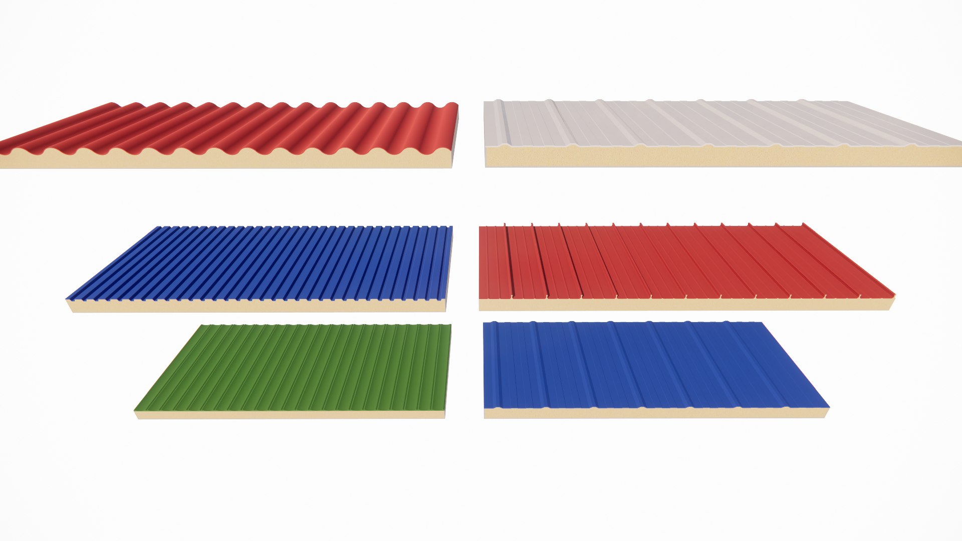 3D Metal Roof Tiles -A2 - TurboSquid 2385768