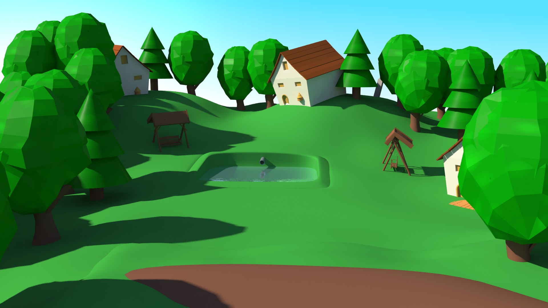 wolny Model środowiska low poly Model 3D - TurboSquid 888678