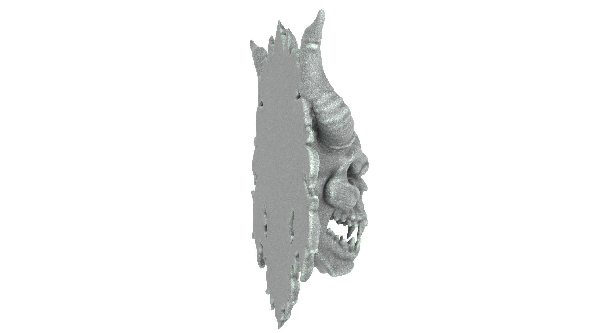 Basrelief Skull Gargoyle 01 3D Model - TurboSquid 2381406