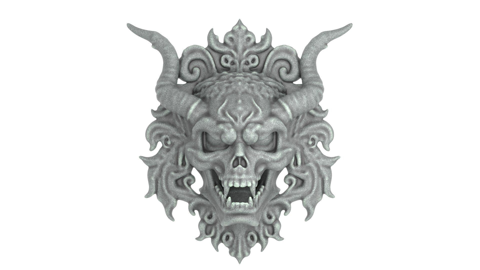 Basrelief Skull Gargoyle 01 3D Model - TurboSquid 2381406
