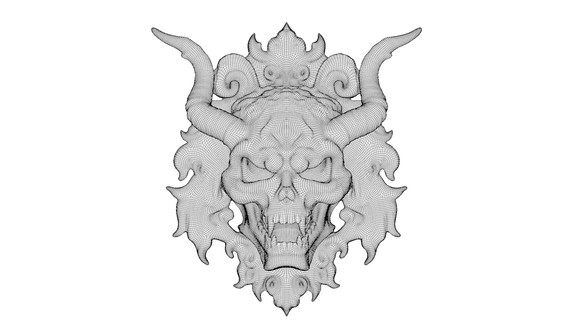 Basrelief Skull Gargoyle 01 3D Model - TurboSquid 2381406
