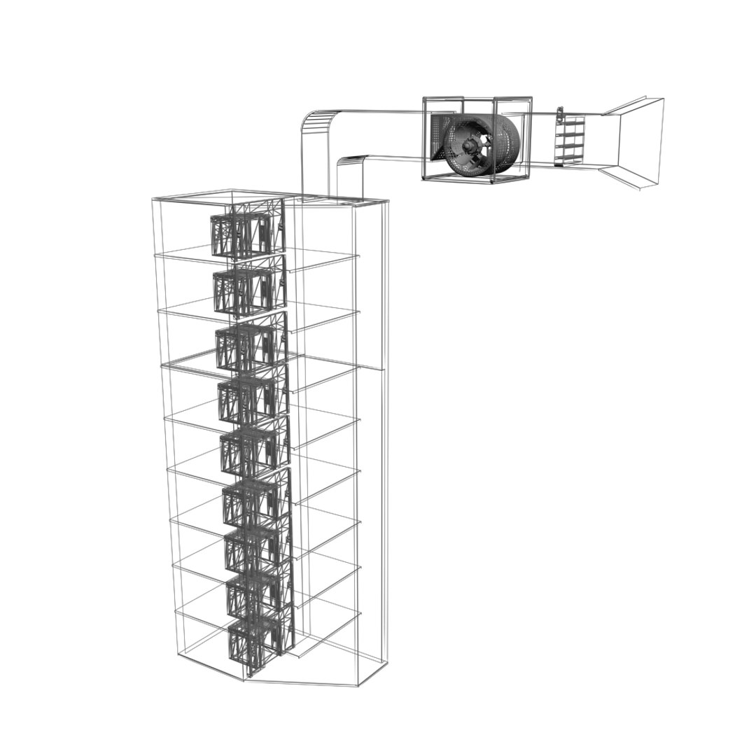 Lift Lobby Pressurization Fan 3D Model - TurboSquid 1269540