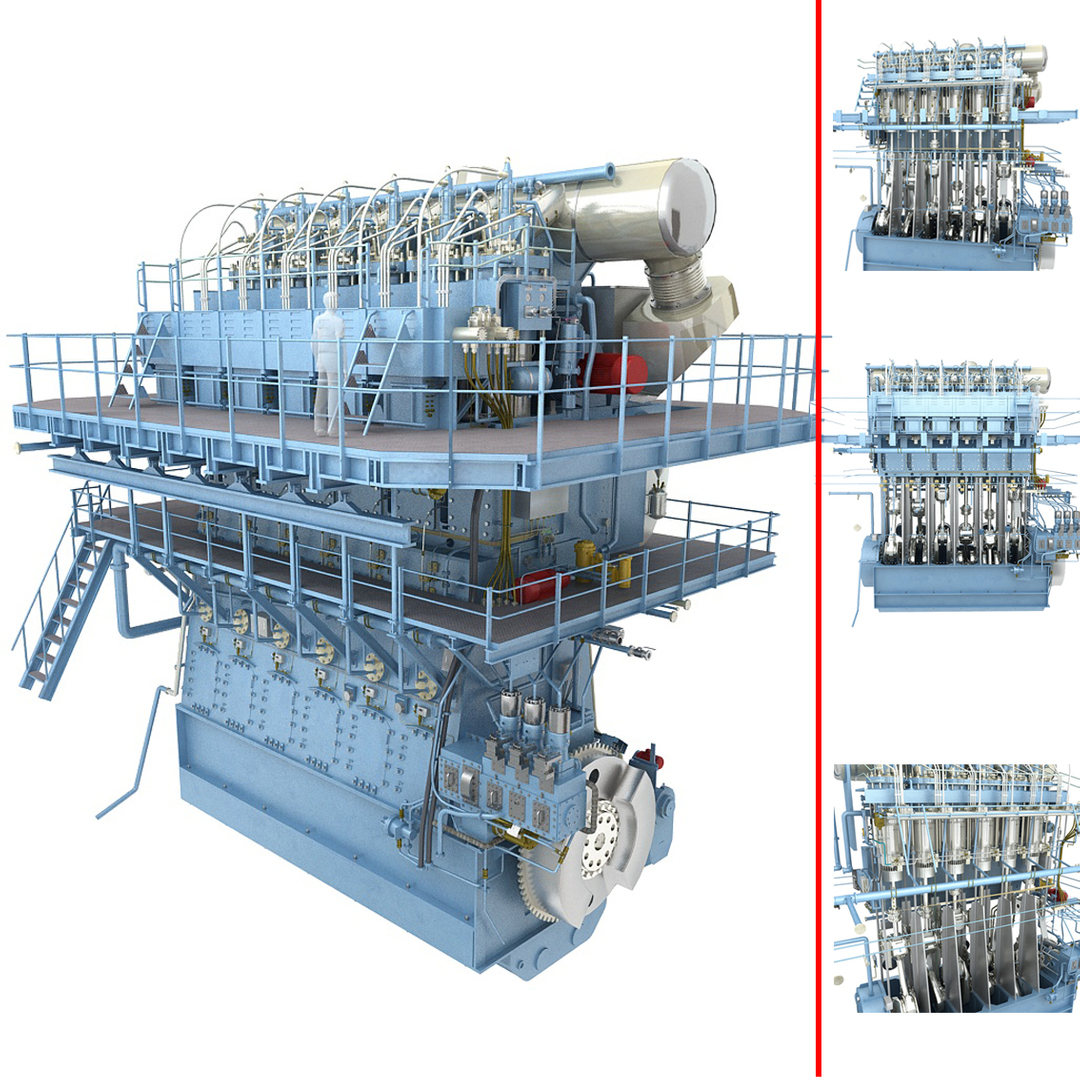 Speed marine diesel engine 3D - TurboSquid 1447124