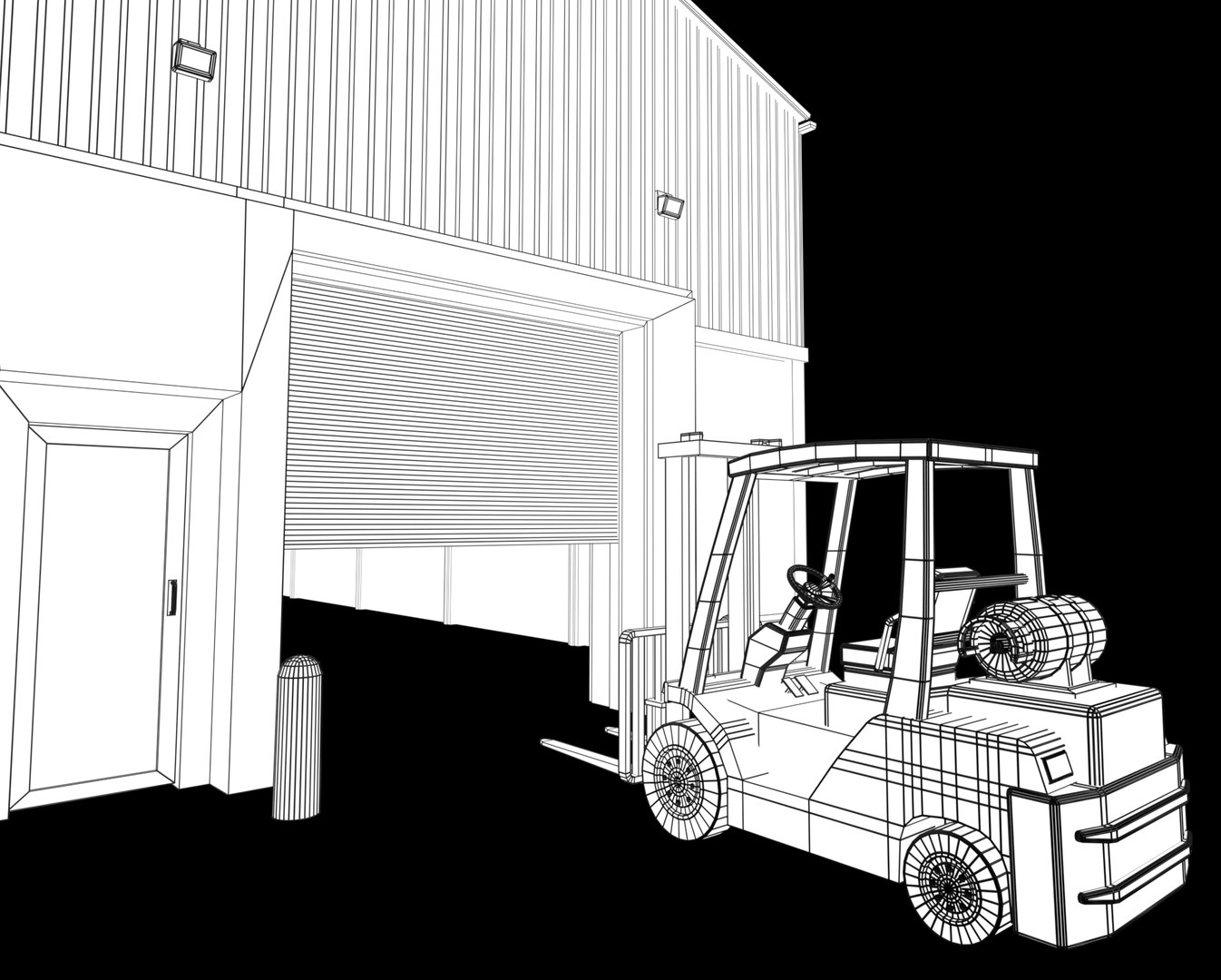 Small Warehouse model - TurboSquid 1749267