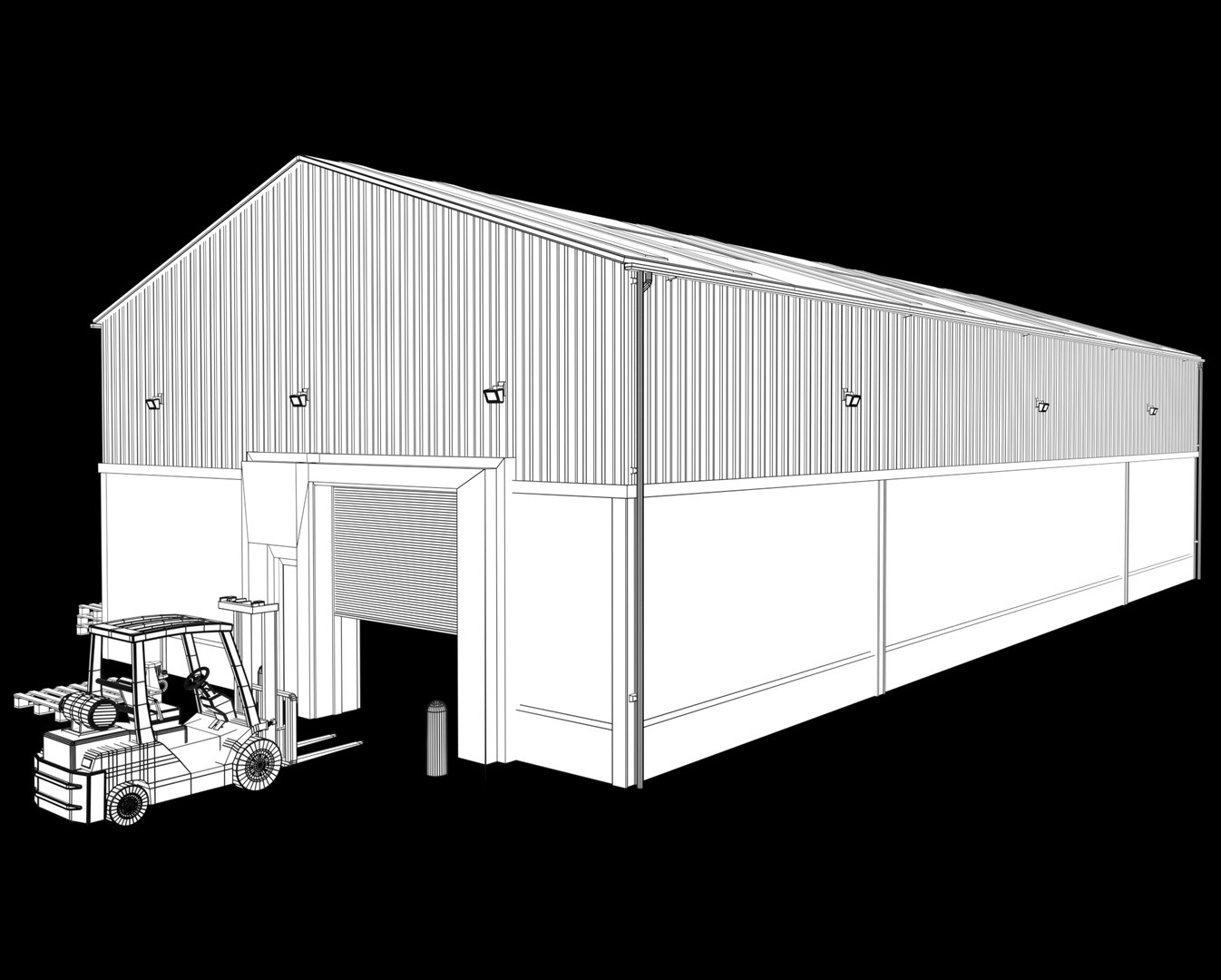 Small Warehouse model - TurboSquid 1749267