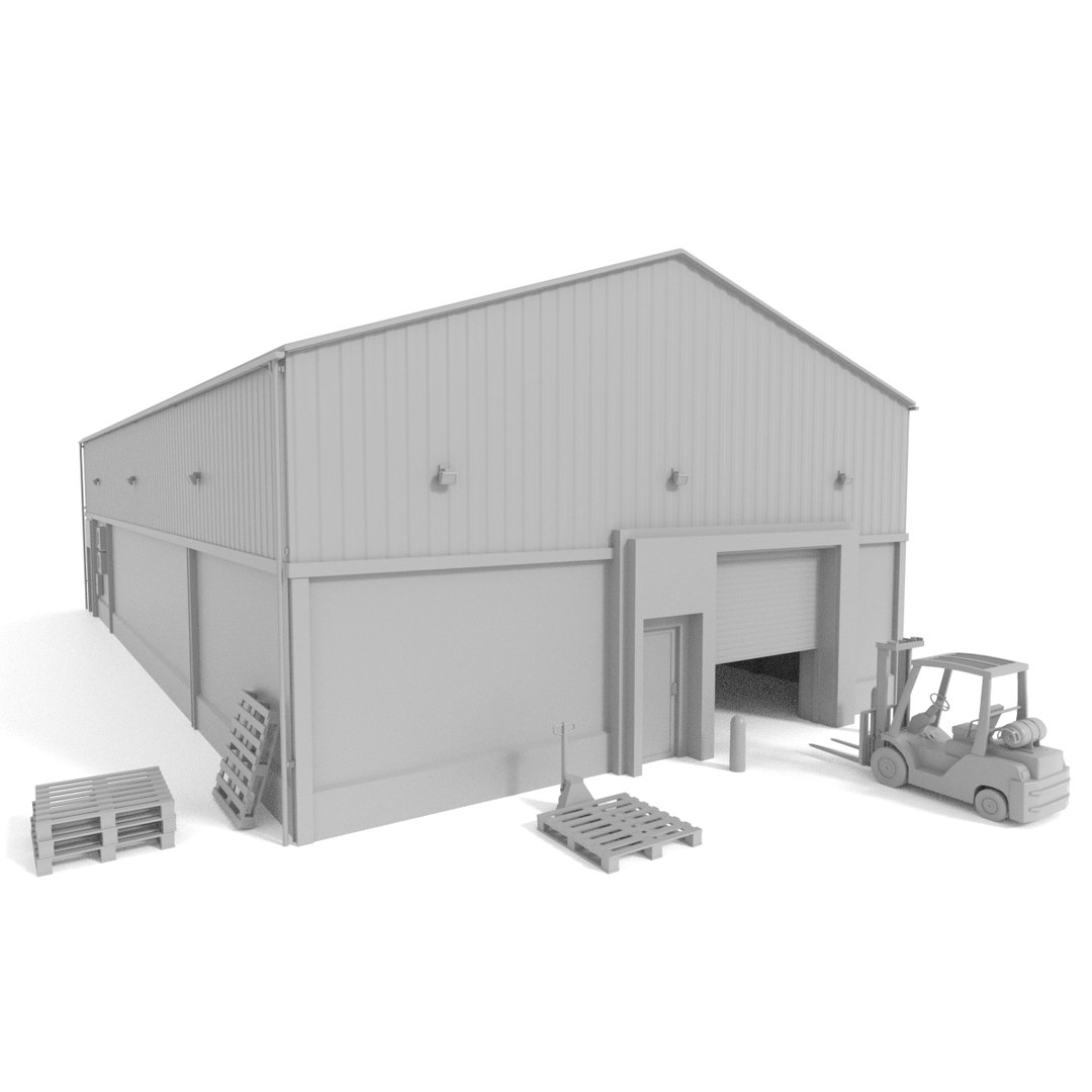 Small Warehouse model - TurboSquid 1749267