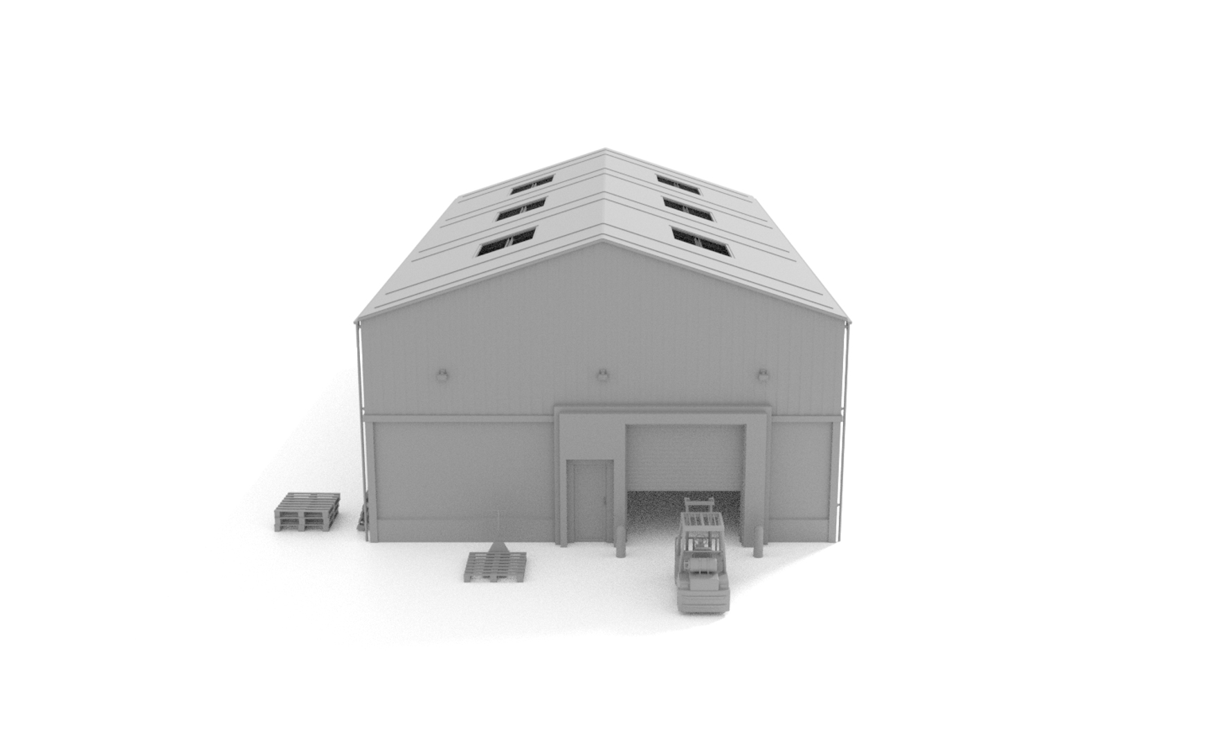 Small Warehouse model - TurboSquid 1749267