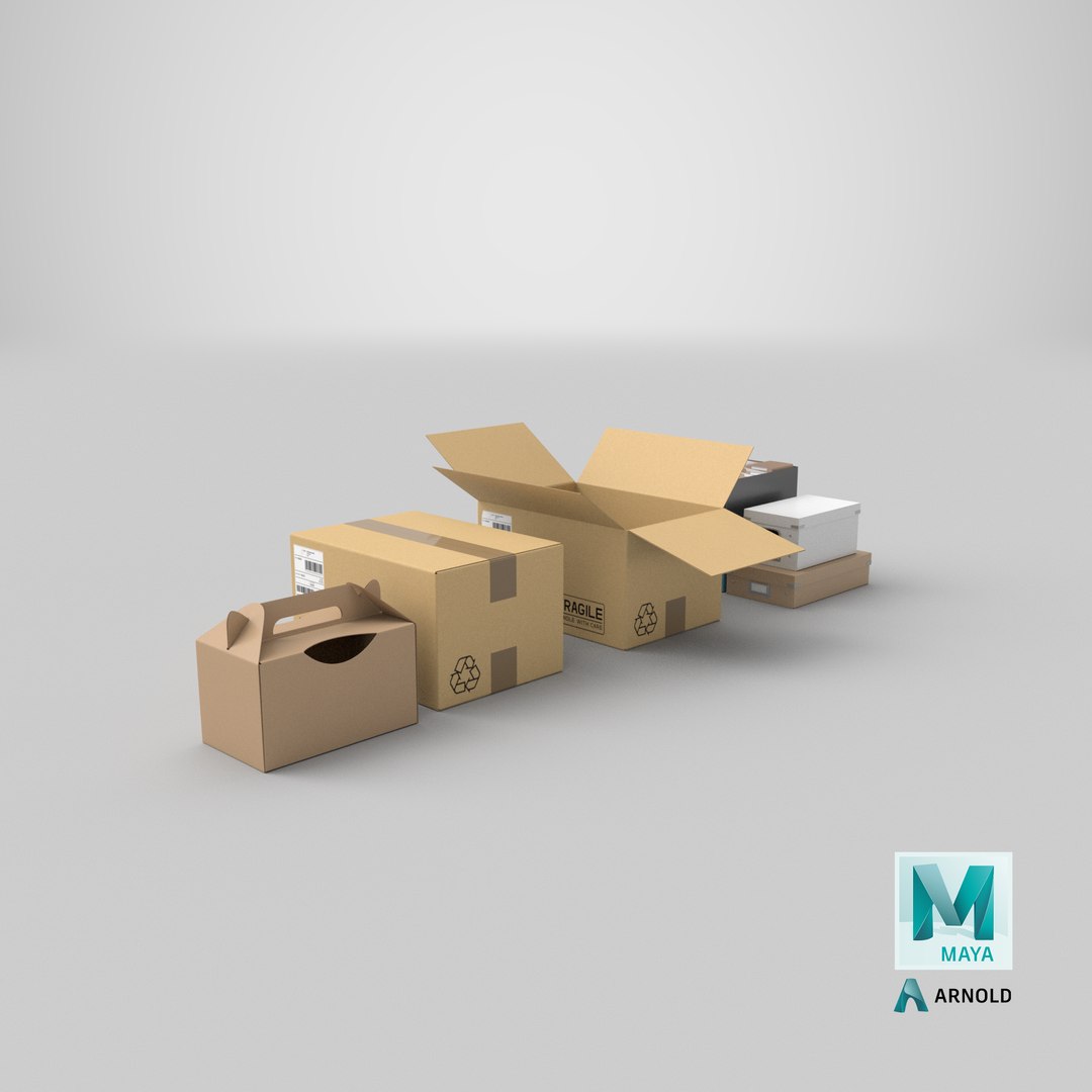 3D model Detailed Boxes Collection - TurboSquid 2094443