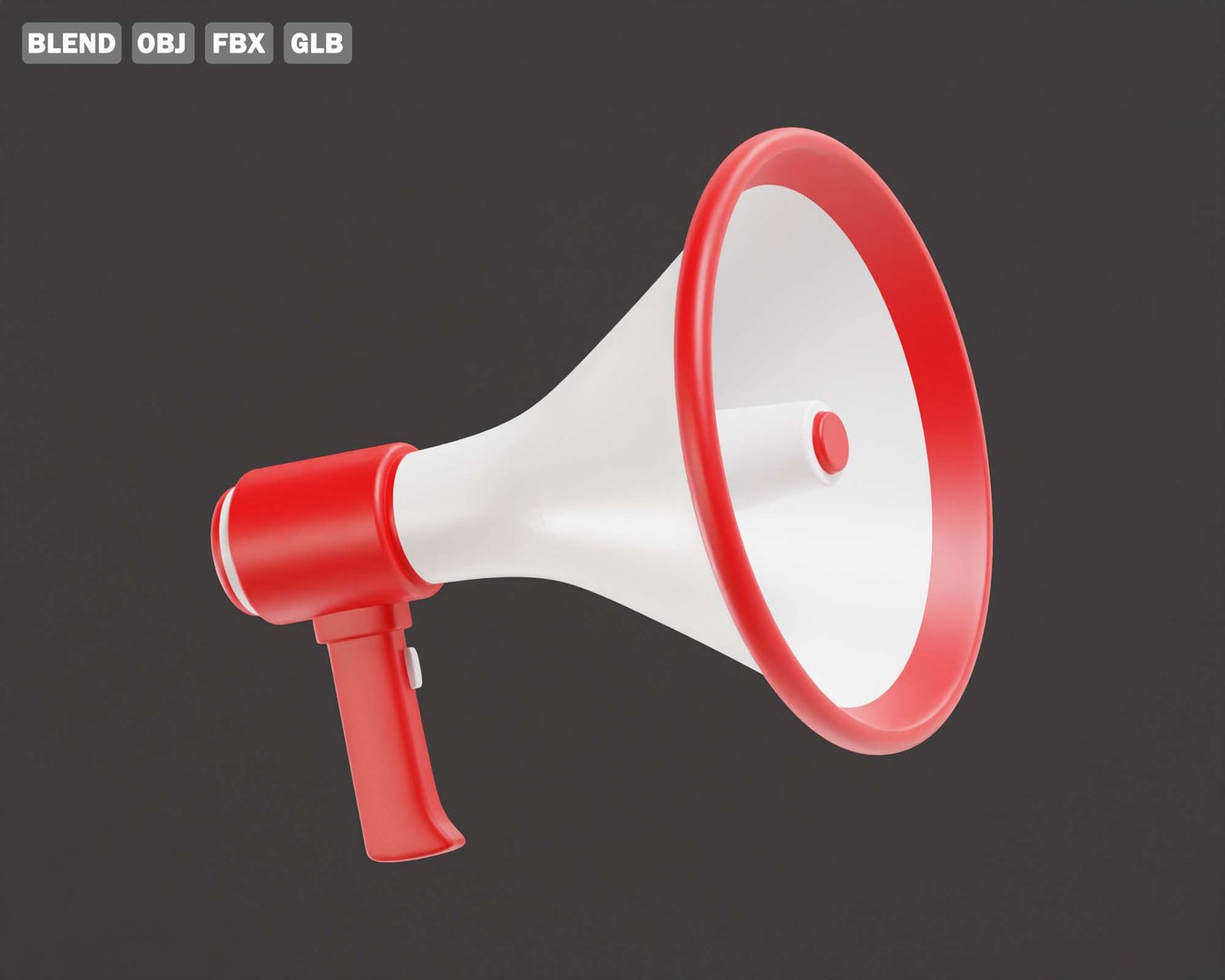 Megaphone 3D Model - TurboSquid 2125366