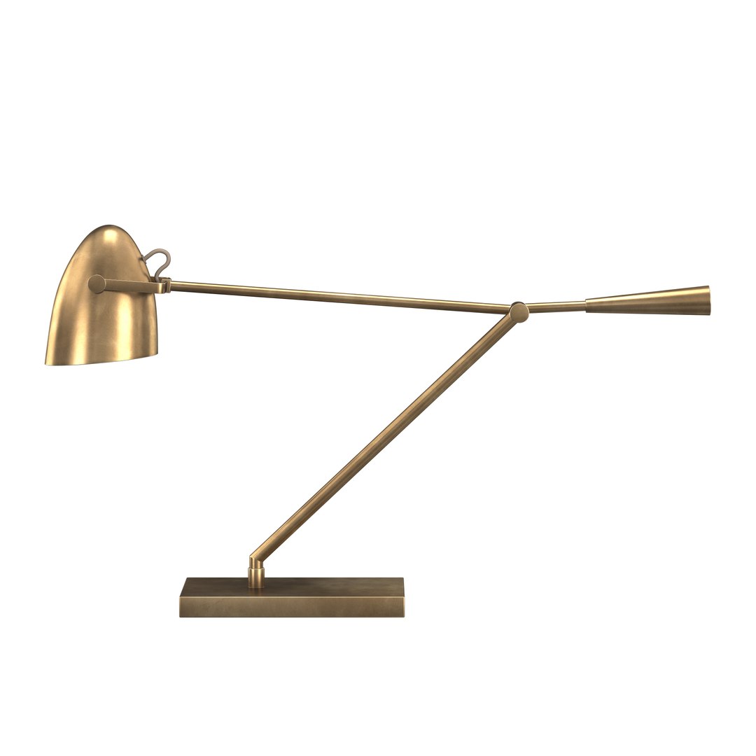 3D DORIAN TASK TABLE LAMP - BRASS Model - TurboSquid 1900629