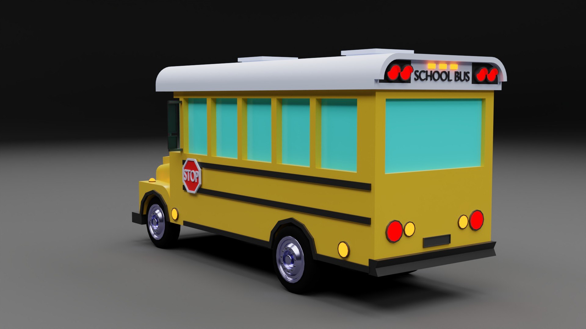 3D School Bus 3D Model - TurboSquid 1990667