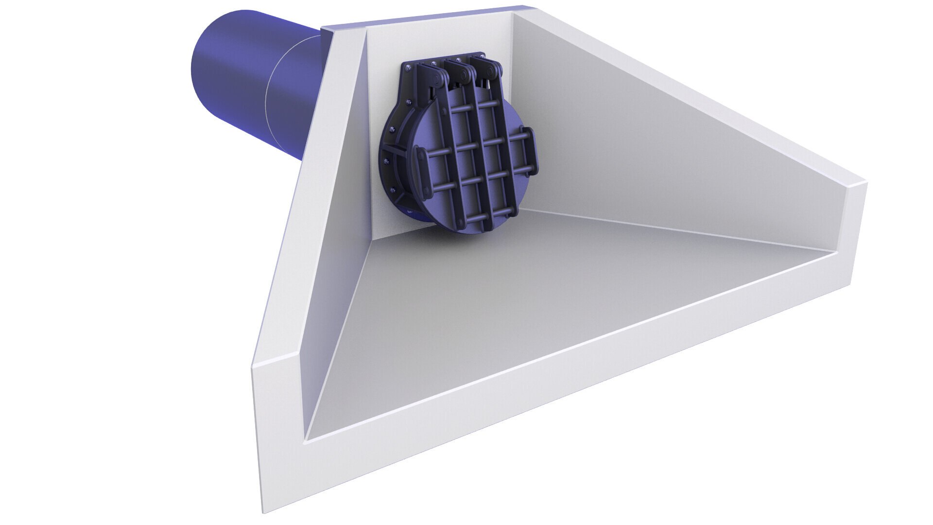 3D Concrete Sewer Storm Drain Outlet Flap Gate 12 Model - TurboSquid ...