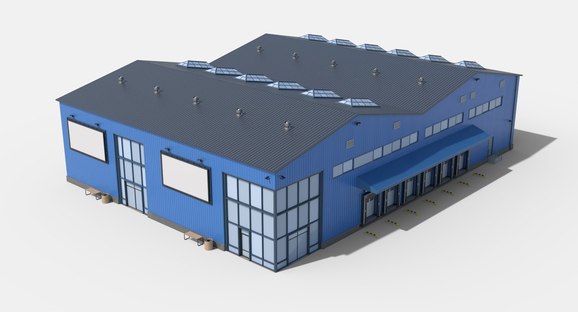 3D Industrial Building 28 model - TurboSquid 2138932