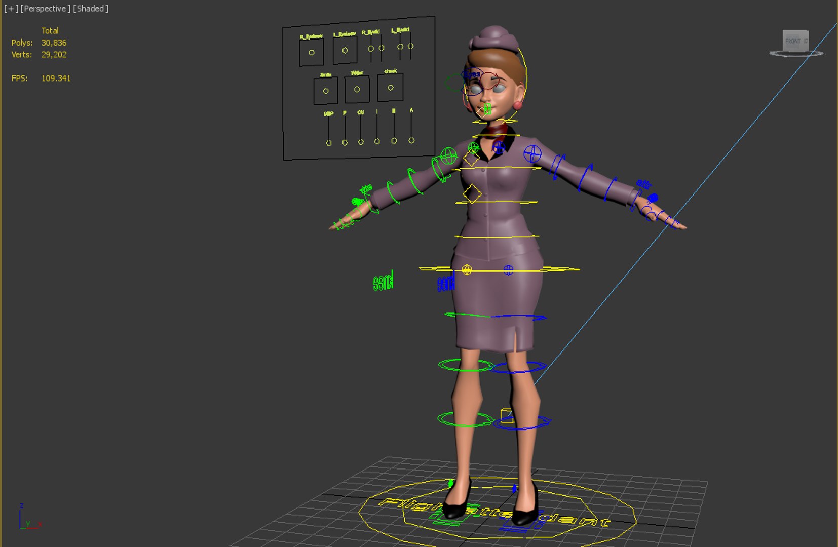 Stewardess 3D Model - TurboSquid 1367047