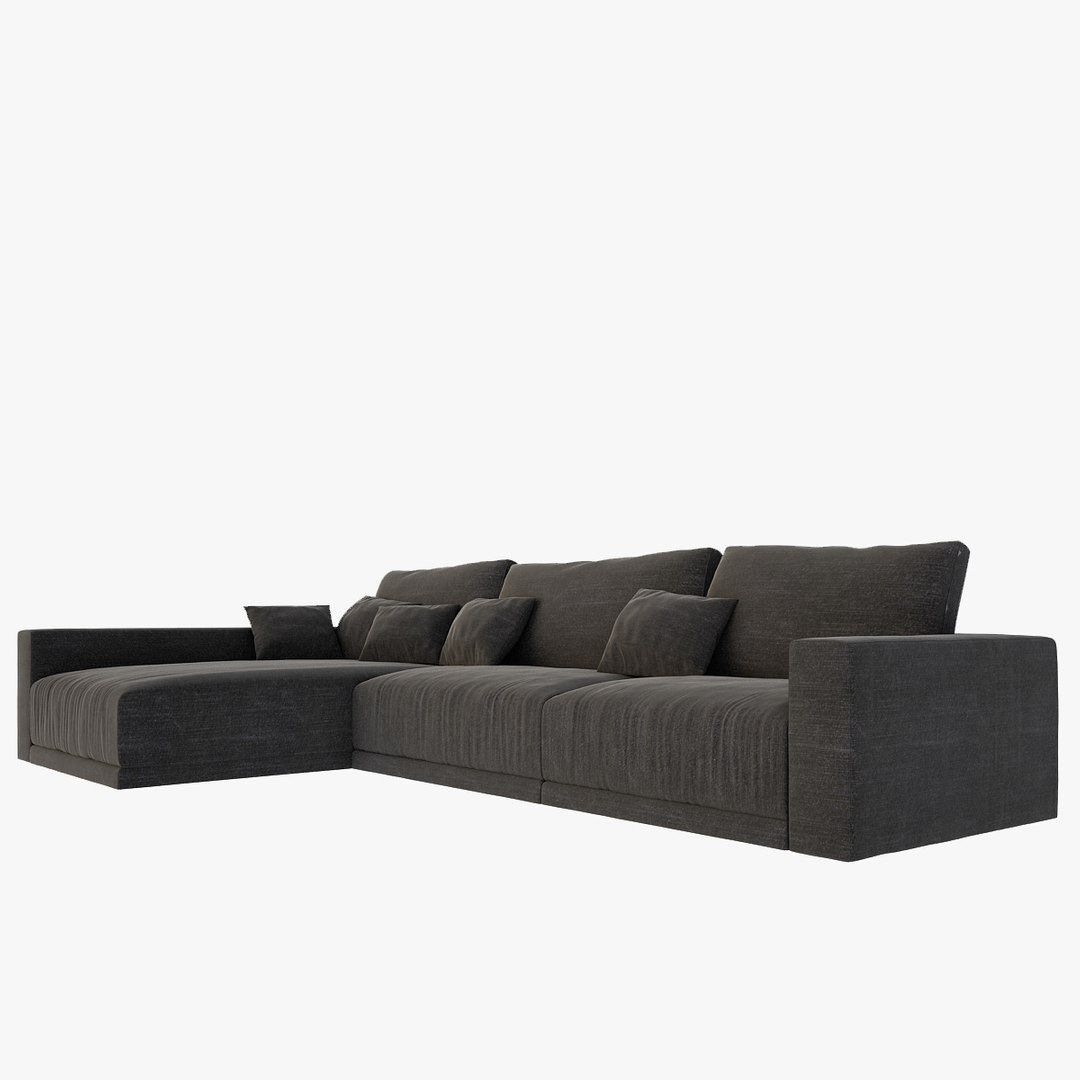3d Realistic L Sofa Model