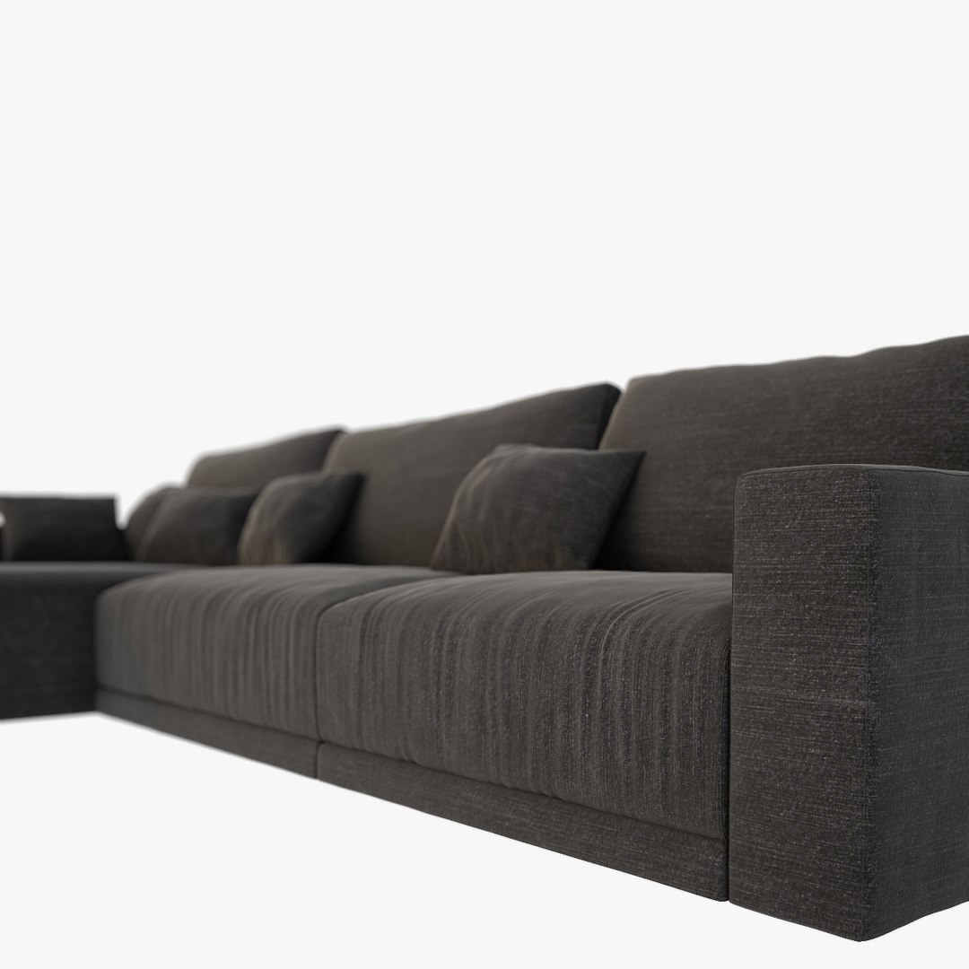 3d Realistic L Sofa Model