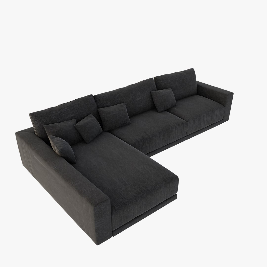 3d Realistic L Sofa Model
