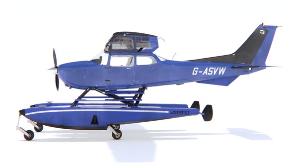modelo 3d Avión anfibio Cessna 172 aparejado - TurboSquid 2377677