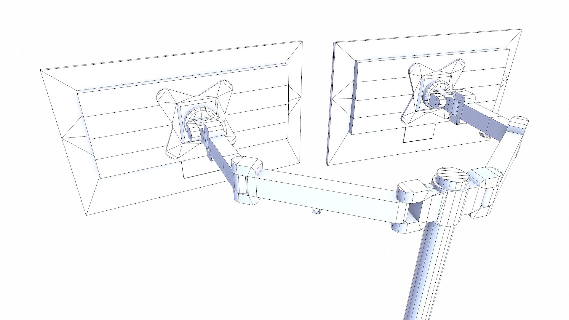 Dual Monitor Setup Low-poly PBR 3D Model - TurboSquid 2523634