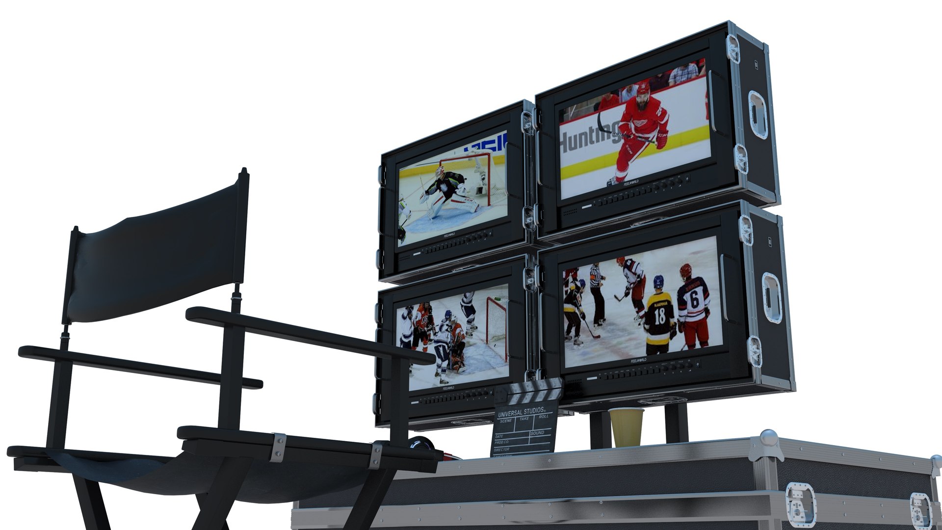 3D Director Monitor Setup Model - TurboSquid 1901558