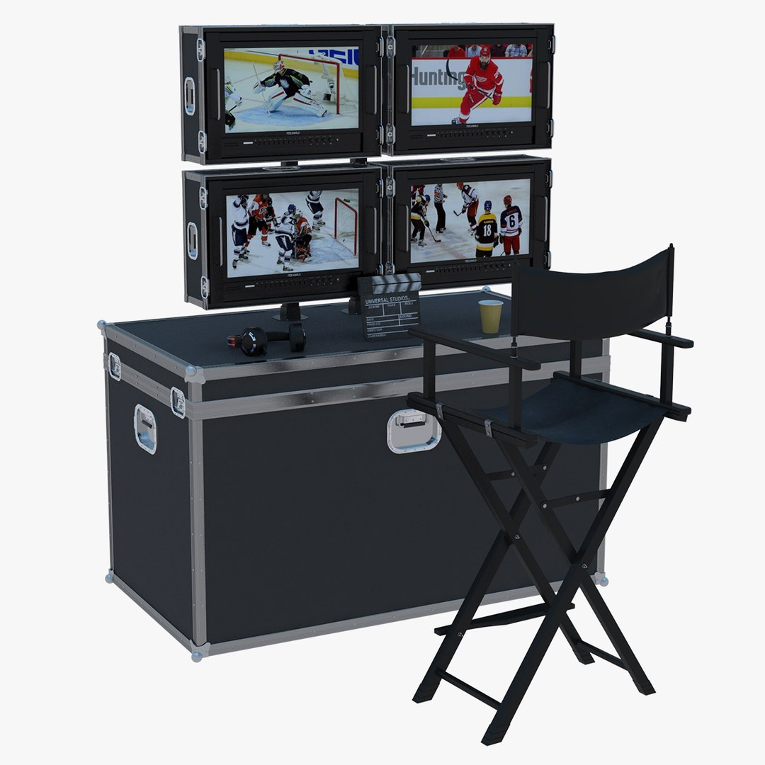 3D Director Monitor Setup Model - TurboSquid 1901558