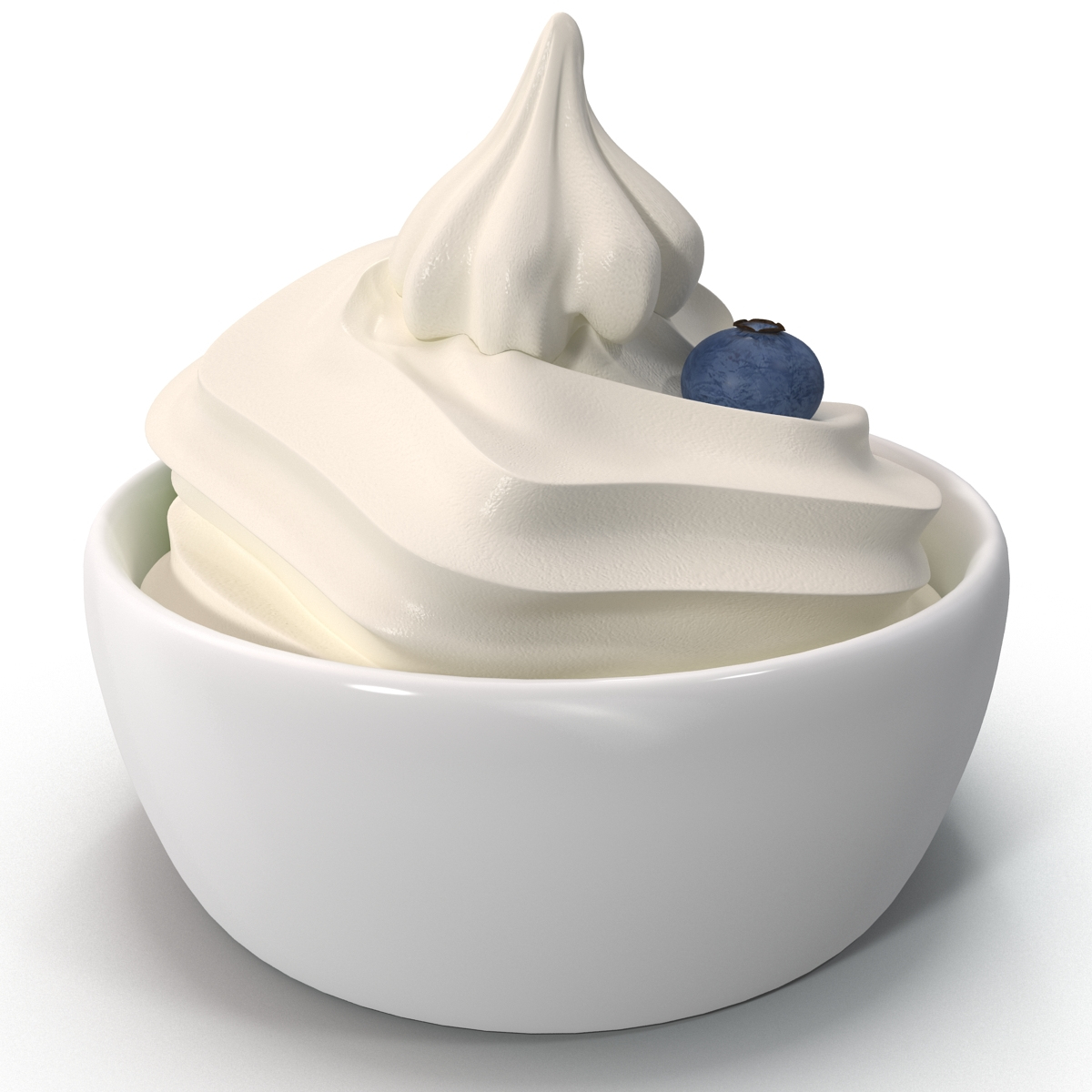 3d model of frozen yogurt