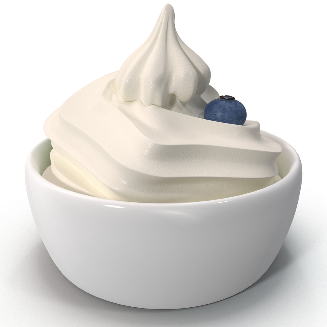 3d model of frozen yogurt