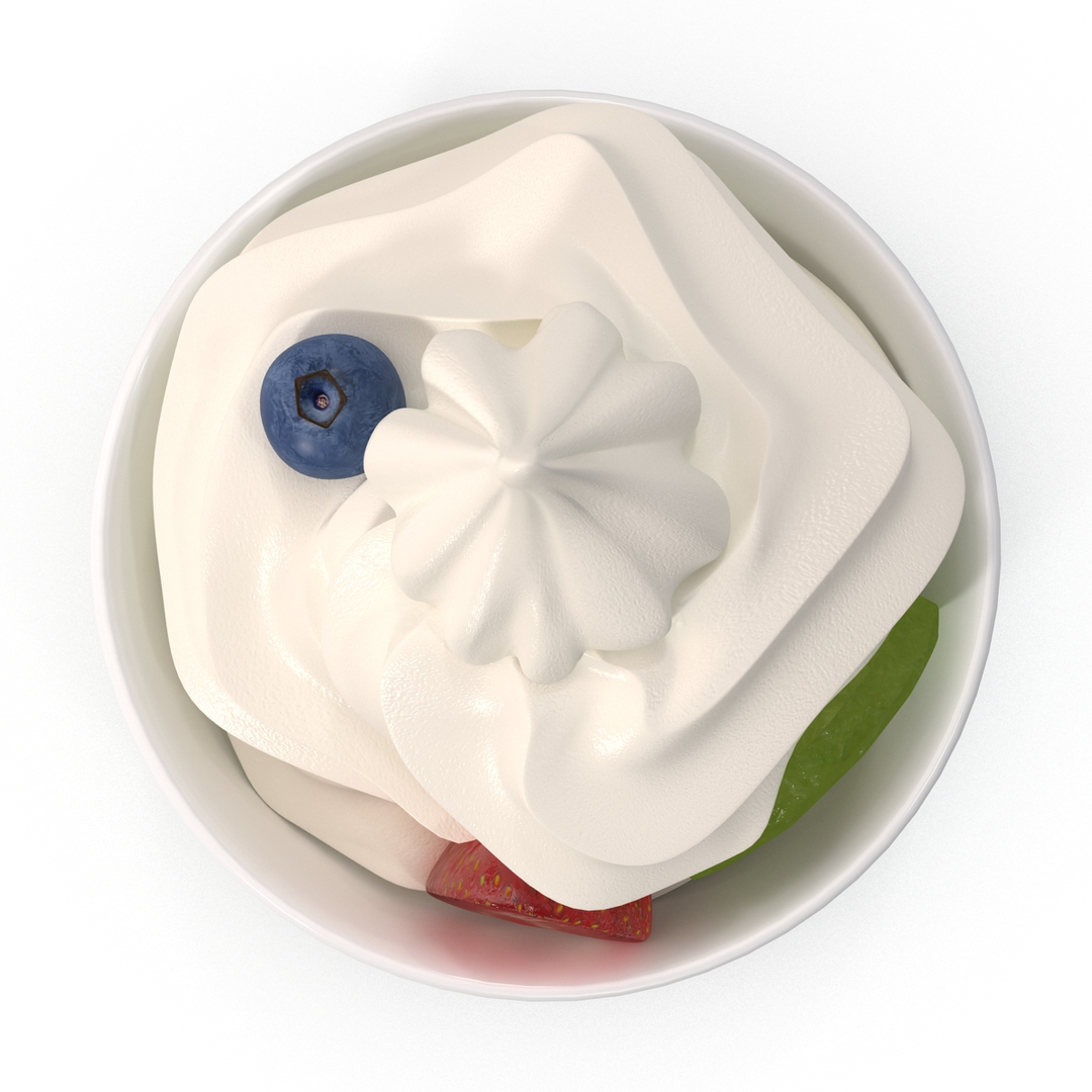3d model of frozen yogurt