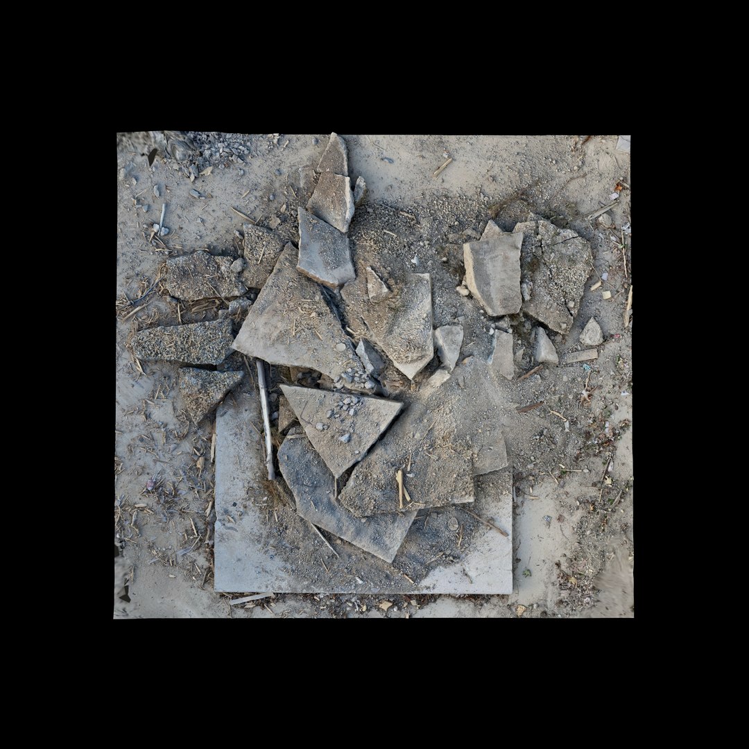 Gravel Concrete 01 - 3D Photogrammetry Model Scan Of Pile Of Concrete ...