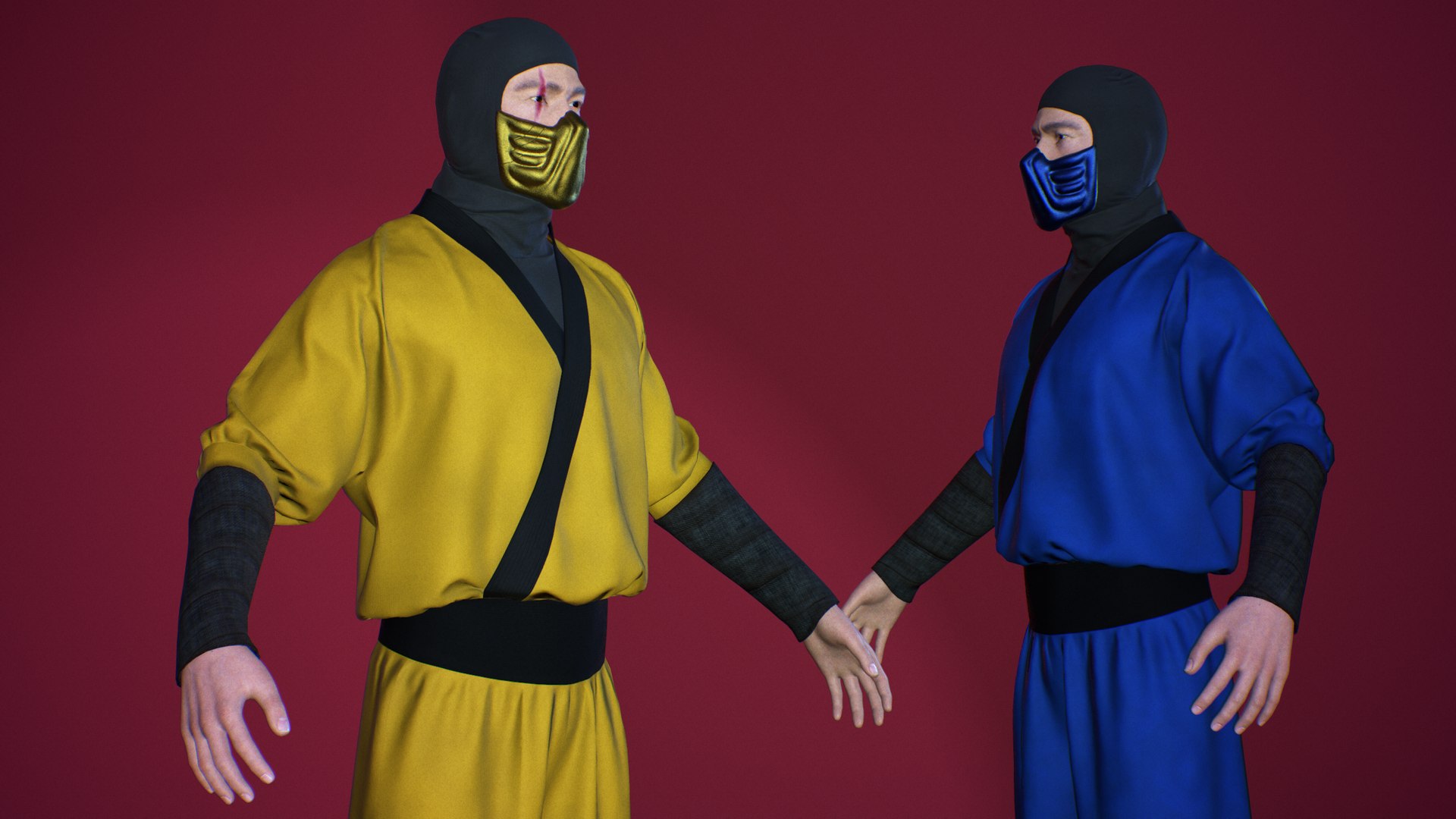 3D Ninja Color Pack Model - TurboSquid 1777516