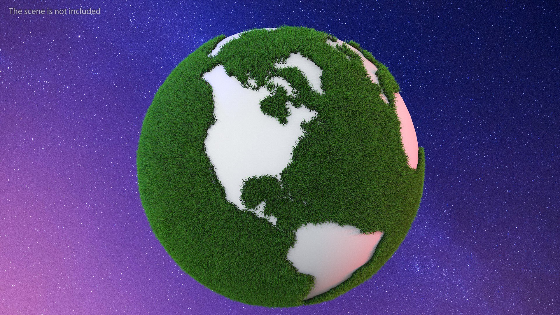 Stylized Earth With Grass Texture Fur 3D Model - TurboSquid 2185701