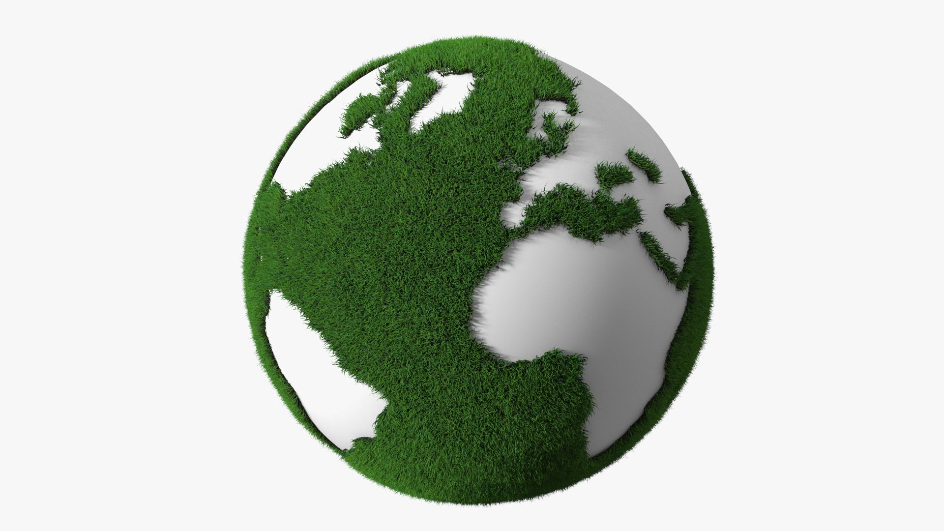 Stylized Earth With Grass Texture Fur 3D Model - TurboSquid 2185701