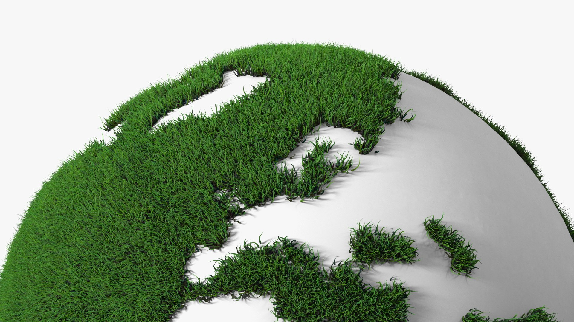 Stylized Earth With Grass Texture Fur 3D Model - TurboSquid 2185701
