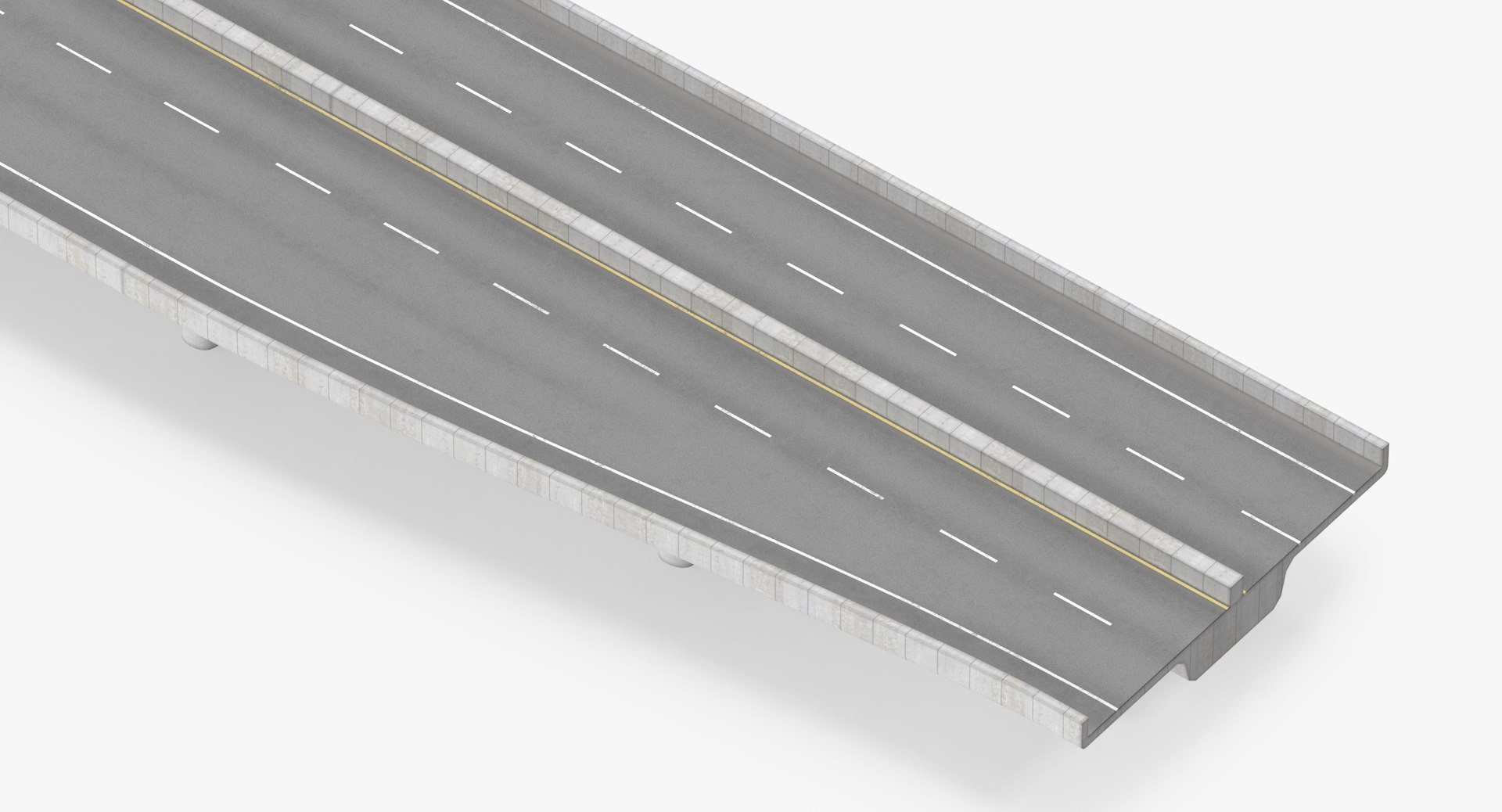3d Raised Highway Onramp Straight Model