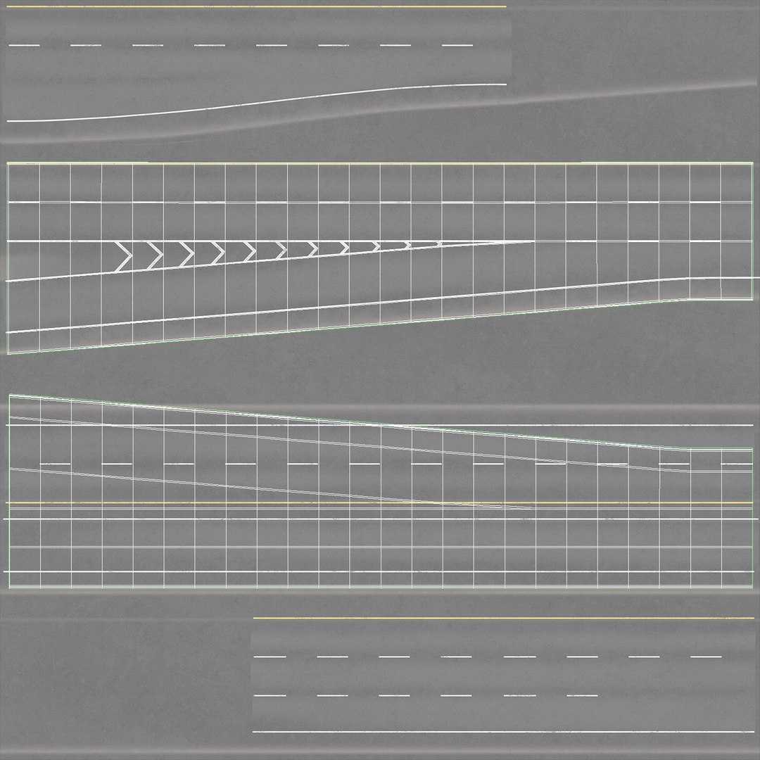 3d Raised Highway Onramp Straight Model