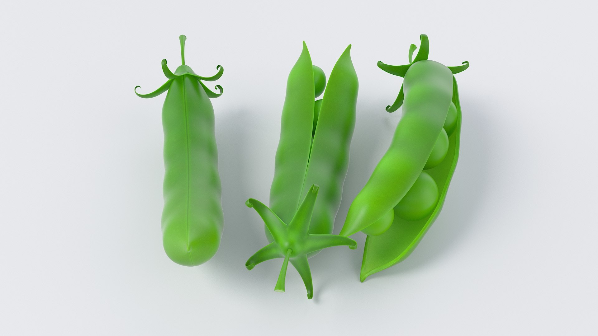 Cartoon Peas model - TurboSquid 2079477