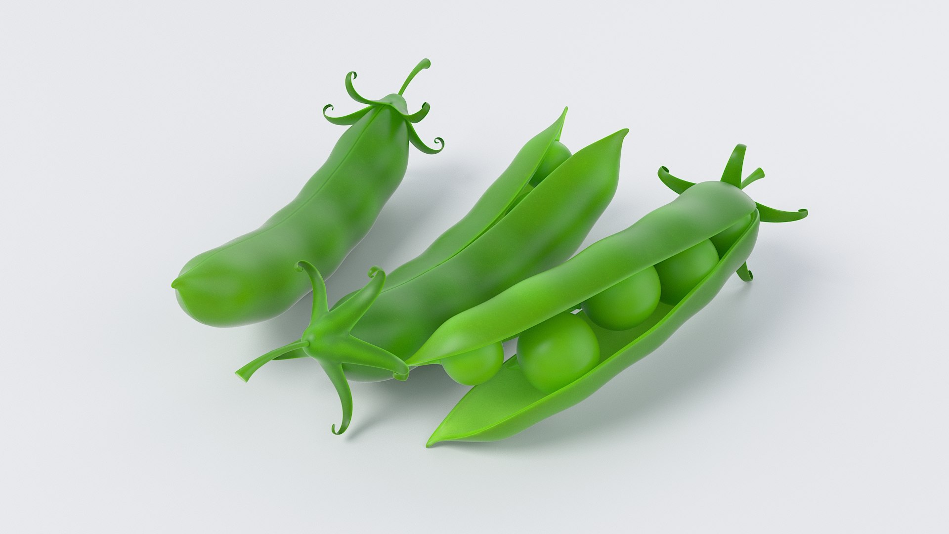 Cartoon Peas model - TurboSquid 2079477