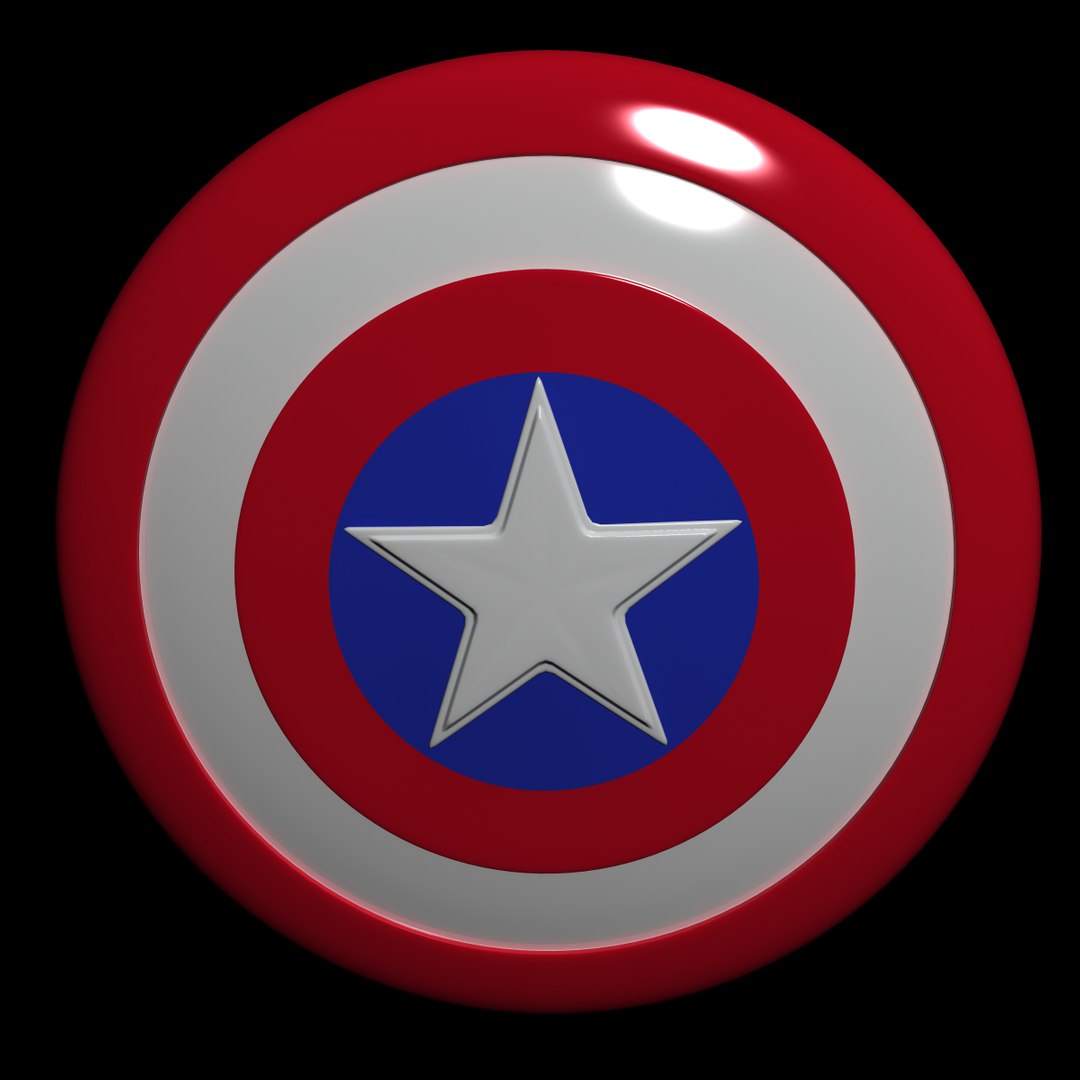 3d Captain America Shield Model